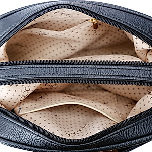 KKXIU Quilted Double Compartment Multiple Pocket Crossbody Bag for Women and Teen Girls Stylish Shoulder Purse with Tassel (c-grey)