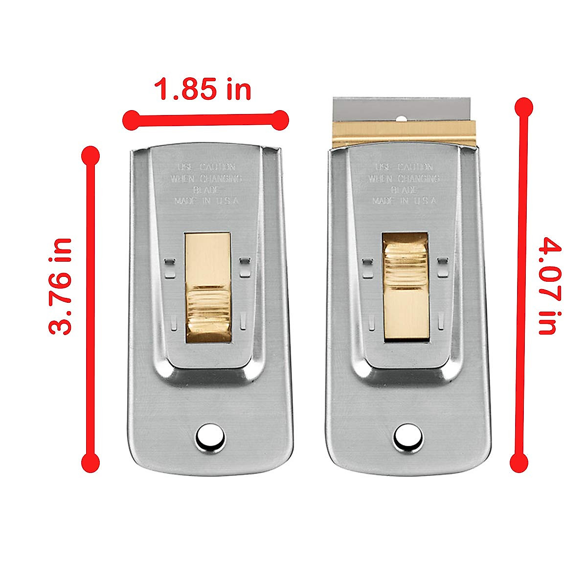 WEUPE Razor Blade Scraper Tools (Set of 1), Window Scraper, Glass Cooktop Scraper & Paint Scraper, Car Decal, Sticker and Glue Remover Razor Holder with 5 Replaceable Single Edge Blades