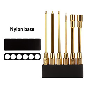 INJORA RC Tool Kit 6 in 1 Screwdriver Quick Change Allen Key Hexagon Screwdrivers for SCX24 Gladiator Bronco C10 JLU Deadbolt FMS FCX24 Micro Car