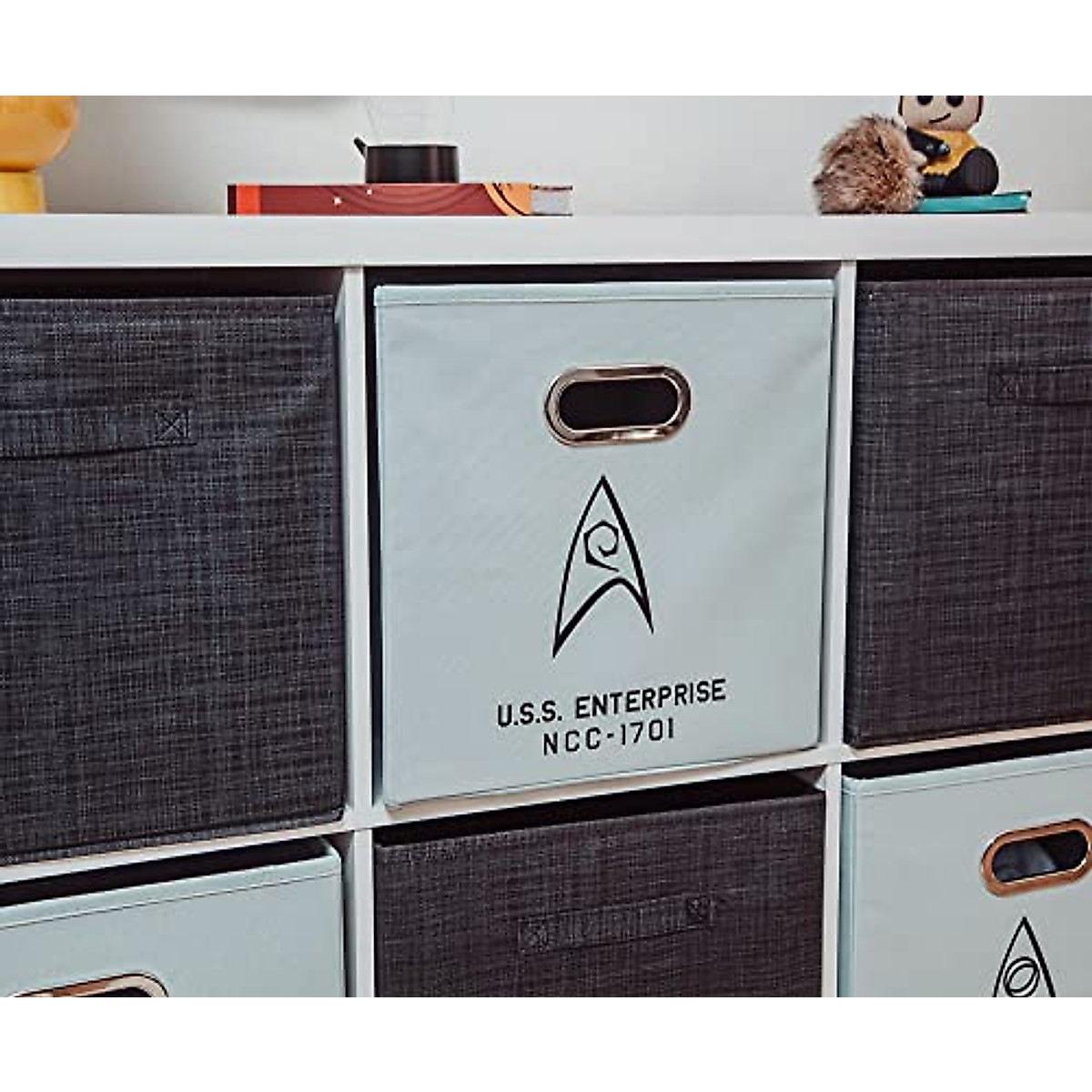 Star Trek: The Original Series NCC-1701 13-Inch Fabric Storage Bin Cube Organizers, Set of 3