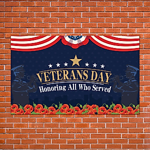 Veterans Day Backdrop Veterans Day Banner Veterans Day Patriotic Decoration and Supplies for Home