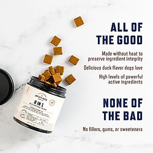 Rocco & Roxie 8 in 1 Dog Vitamins and Supplements, Glucosamine, Green Lipped Mussel Hip and Joint, Probiotics Digestive Health, Immune Skin and Coat, Puppy to Senior Chewable Multivitamin, 90 ct chews