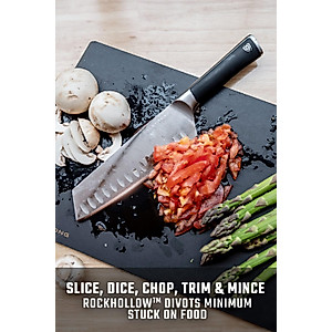 Dalstrong Santoku Knife - 7 inch - Vanquish Series - Forged High Carbon German Steel - POM Handle - Razor Sharp Kitchen Knife Gift- Asian Vegetable Knife - NSF Certified