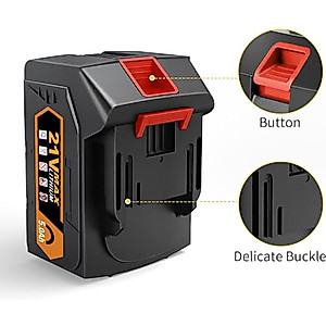 EKACO 21V Lithium Battery 5.0Ah Li-ion Battery Long Life Battery Work Cordless Leaf Blower