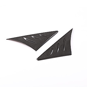 for Supra GR A90 A91 MK5 2018-2024 Rearview Mirror Side Triangular Spoiler Trim,Channel The Car Air,Reduce The Car Noise During Driving,Anti-Buffeting Wind Deflector,Black Real Carbon Fiber