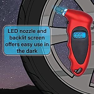 Tire Pressure Gauge in Gift Box. Christmas Stocking Stuffers for Men Women Adults. Car Accessories Gadgets for Him, Dad Gifts. Up to 150 PSI for Car, Truck, Bicycle, w/Backlit Screen