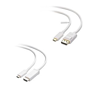 Cable Matters 3.3-Foot Short USB C to DisplayPort Cable (USB-C to DisplayPort Cable, USB C to DP Cable) Supporting 8K 60Hz in White - Thunderbolt 3 Port Compatible with MacBook Pro, Dell XPS 13 and Mo