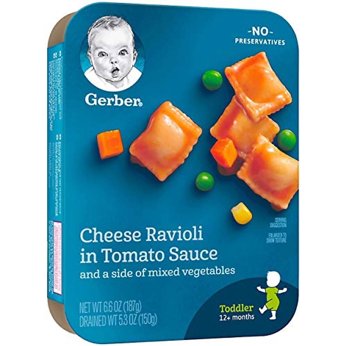 Gerber Graduates Cheese Ravioli in Tomato Sauce with Mixed Vegetables, 6.6-Ounce (Pack of 8)