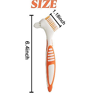 GXXMEI 3PCS Denture Case with Denture Brush Toothbrush