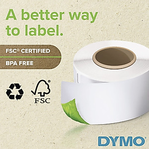 DYMO LW Return Address Labels, 3/4" x 2", White, Self-Adhesive, 2 Rolls of 500 (30578)