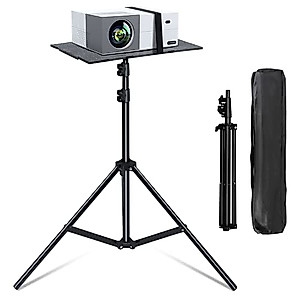 YOWHICK GDP1G 12000L WiFi Bluetooth Projector and Projector Tripod Stand Bundle