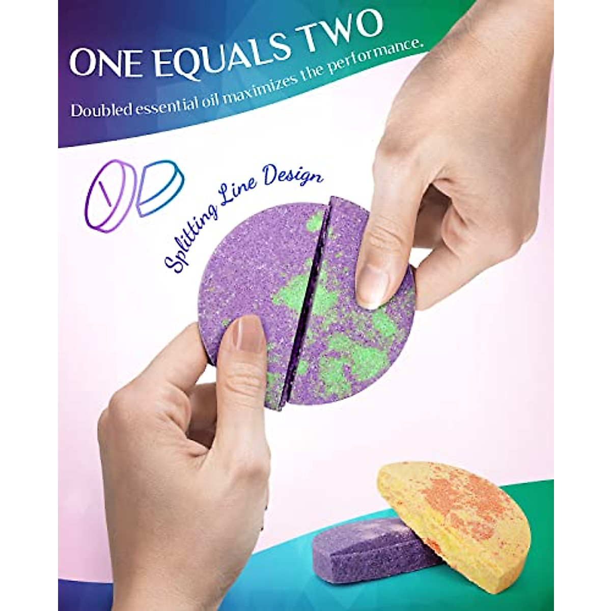 POPCHOSE Shower Steamers Aromatherapy-Dry Brushing Body Brush-- Stocking Stuffers Christmas Gifts for Women and Mom