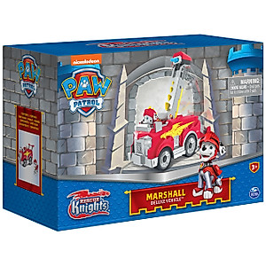 Paw Patrol, Rescue Knights Marshall Transforming Toy Car with Collectible Action Figure, Kids Toys for Ages 3 and up