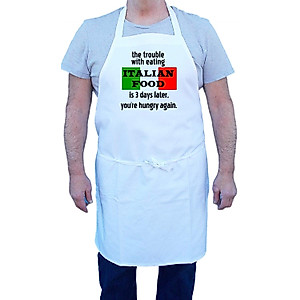The Trouble With Italian Food Funny Cooking Apron