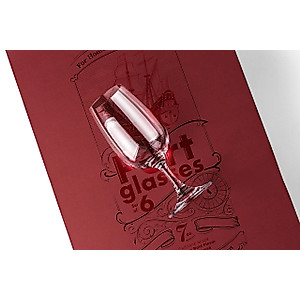 GLASSIQUE CADEAU Port and Dessert Wine, Sherry, Cordial, Aperitif Tasting Glasses | Set of 6 Small Crystal 7 oz Sippers | Mini Short Stem Nosing Taster Copitas