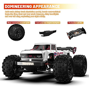 SupKonXi Remote Control Car S911, High Performance 1:16 2.4Ghz Remote Control Truck, 40KPH High-Speed RC Cars Waterproof All Terrains 4WD Off-Road RC Truck Crawler with 2 Rechargeable Batteries