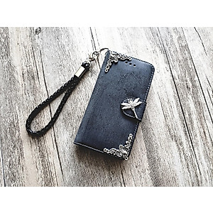 Dragonfly phone leather wallet removable case for iPhone X XS XR 11 12 13 14 Pro Max Galaxy S23 S22 S21 S20 Ultra Note 20 10 Plus Mn1301