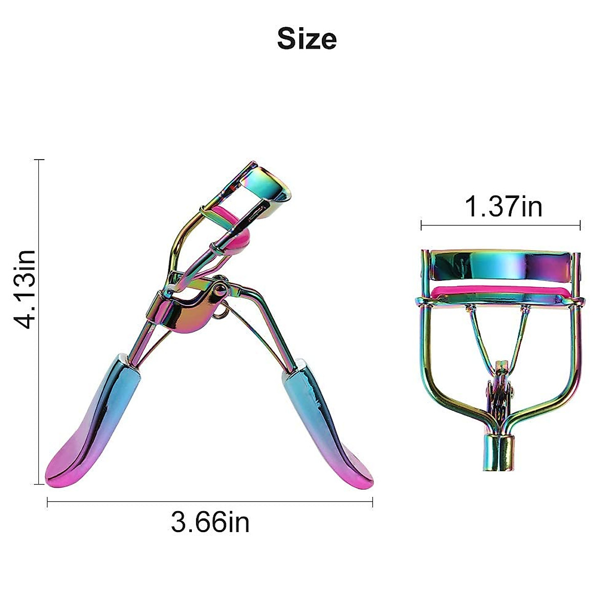 SinPinEra Eyelash Curler with 2 Advanced Silicone Refill Pads & Fits All Eye Shapes - Start a Beautiful Story Now! (Multi-Colored)