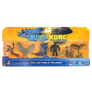 MonsterVerse MNG09000 Godzilla vs Kong 2" Mini Monster 6 Pack, Multi Coloured