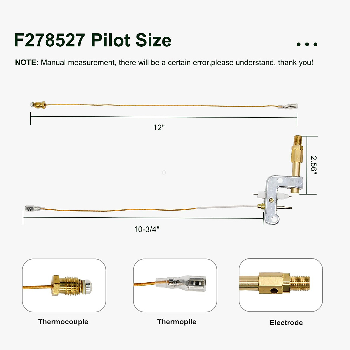 Brlyeeanze 78422/F278527 Pilot Assembly ODS Compitable with Mr.Heater Big Buddy Heater MH18B MH9B MH9BX or Dewalt Small Propane Heater Parts 78422,F278527