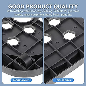 Luxshiny Shelving Brackets Propane Tank Propane Tank Base Gas Round Tank Tray, Cylinder Stabilizing Base With Wheels And Handles Propane Tank Mount Propane Tank Gauge