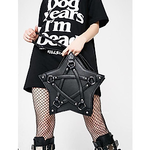 Nite closet Gothic Bags and Purses Pentagram Star Shoulder Bag for Women (Black)