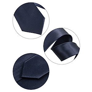 SATINIOR 9 Pieces Men's Slim Tie Skinny Necktie Solid Color Tie Retro Classic 3 Inches Skinny Ties, Multicoloured, One Size