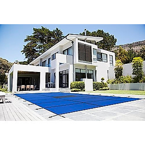 WaterWarden Inground Pool Solid Safety Cover 30' x 60', Rectangle, 15-Year Warranty, UL Classified to ASTM F1346, Triple Stitched for MAX Strength, Break-Strength of Over 4,000 lbs., Hardware Included