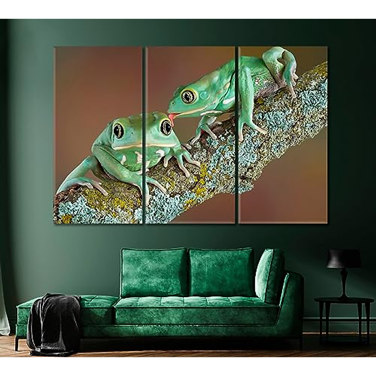 Pair of Wax Frogs Canvas Print 5 Panels / 36x24 inches