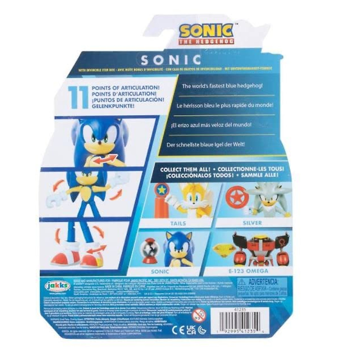 Sonic The Hedgehog 4" Articulated Action Figure Collection (Choose Figure) (Sonic)