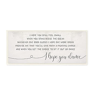 Stupell Industries Faith Fighting Chance Phrase Romantic Dance Quote, Designed by Daphne Polselli Wall Plaque, 7 x 17, Beige