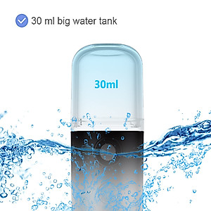 Kingsmile Nano Facial Mister,Moisturizing Nano Mist Sprayer, Portable Mini Nano Mister, Handy Lash Mister for Eyelash Extensions, Face Mister with 1OZ /30ML Visual Water Tank Black