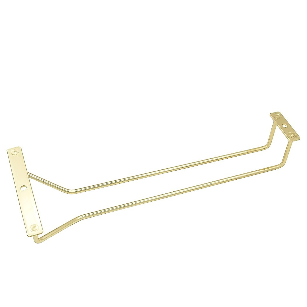 zoohot 12-Inch Gold Wine Glass Rack, Under Cabinet Wine Glass Holder Stainless Steel Stemware Rack - Hanging Stemware Holder for Cabinet Kitchen Bar, Set of 3