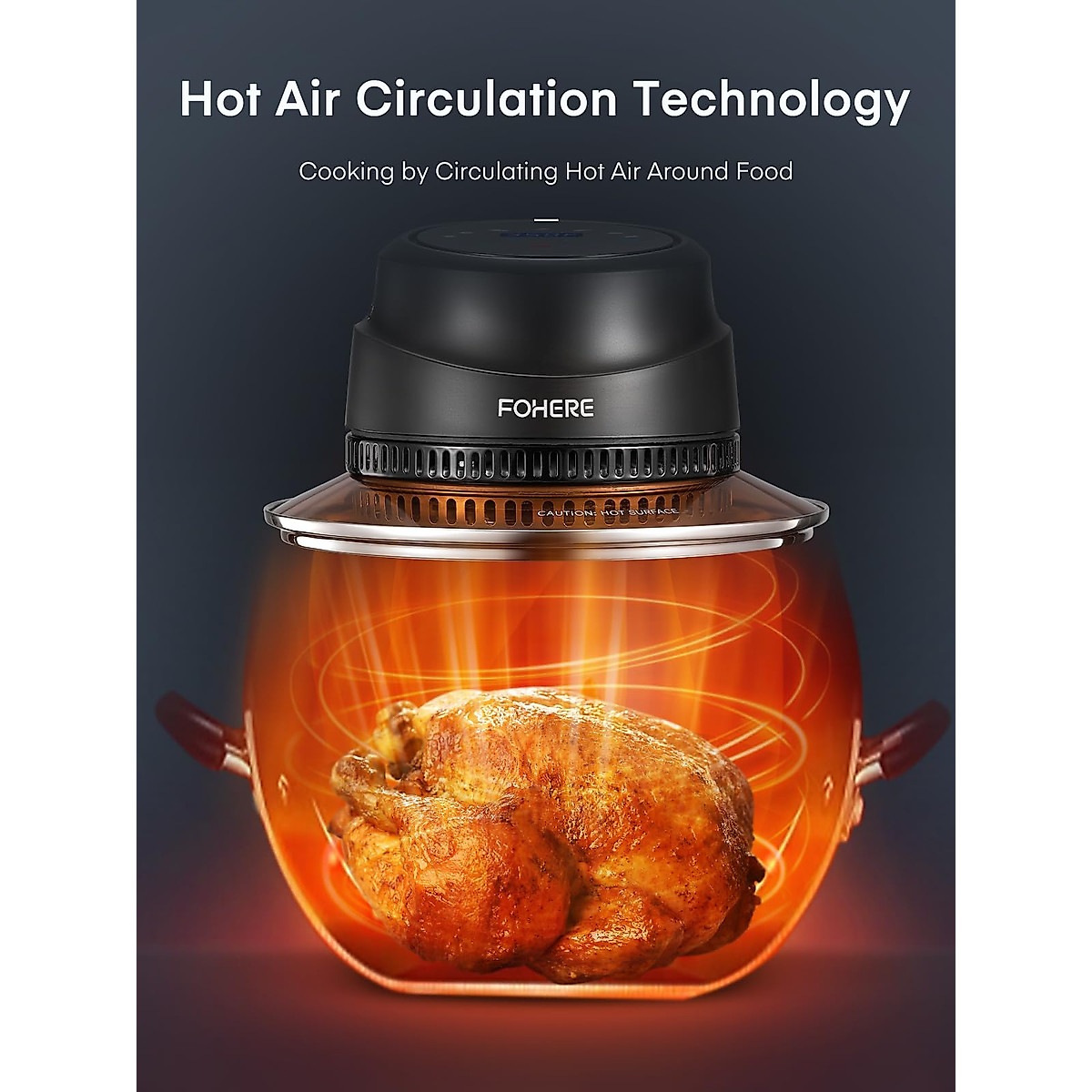 Air Fryer Lid for Instant Pot 6Qt/8Qt, 7 in 1 with LED Touchscreen and Oven Mitts, Heat Resistant Kitchen Oven Gloves 572°F, Non-Slip Silicone Surface