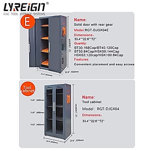 LYREIGN cat40 CNC Tool Rack CNC Tool Holder Storage cart CNC Tool Storage cabinets Large Capacity Tool cabinets CAT50-84CAP
