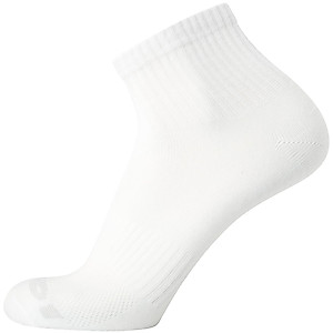 AND1 Men's Socks - PROPLATINUM Lightweight Quarter Cut Socks (24 Pack), Size 6-12.5, White