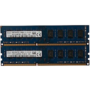 Hynix Original 16GB kit (2 x 8GB), 240-pin DIMM,Unbuffered, Non ECC, DDR3 PC3-12800 Desktop Memory Module