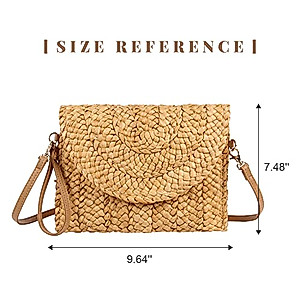 Freie Liebe Straw Purses for Women Summer Woven Crossbody Bag Beach Clutch Purse