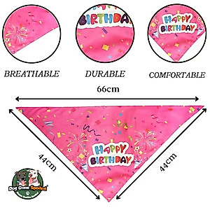 DOG GONE SPOILED Dog Birthday Bandana (Pink, Happy Birthday)