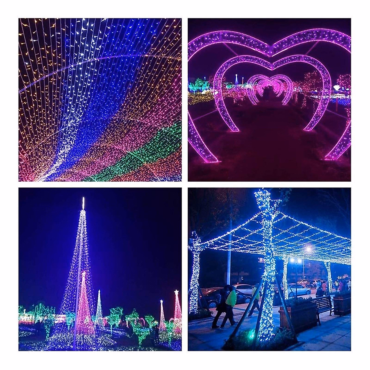 LIUPENGWEI Fairy Lights, Rope Lights 10M 100LED Waterproof String Lights Long LED Outdoor Garden Lights Christmas Lights Lighting 8 Operation Modes For Patio Party Wedding Yard Trees Home garden Ghost