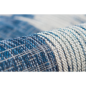 Novogratz by Momeni Villa Turin Blue Indoor/Outdoor Area Rug 2' X 10' Runner