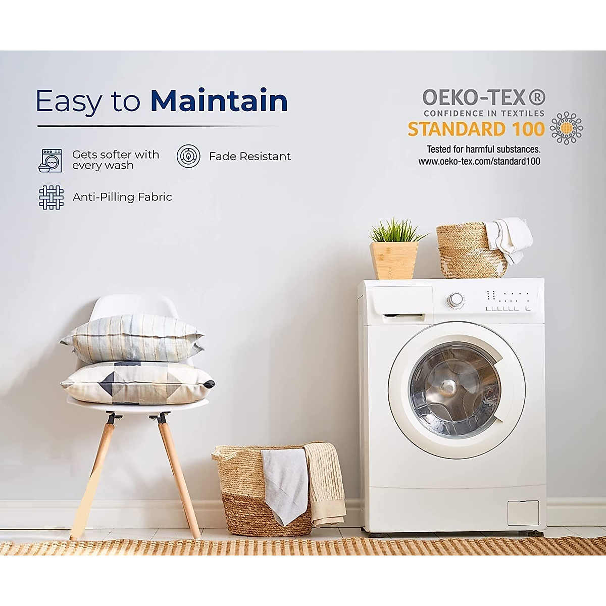 Crown Collection Luxuriate Hotel 1000-TC Hypoallergenic Ultra Soft 100% Egyptian Cotton Super King Plus 120X120 Toupe Solid Pinch Plated Duvet Cover with Zipper Colser & 2pcs Pillow Case Set