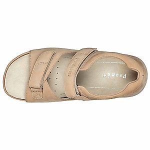 Propét womens W0089 Pedic Walker flats sandals, Dusty Taupe Nubuck, 9 XX-Wide US