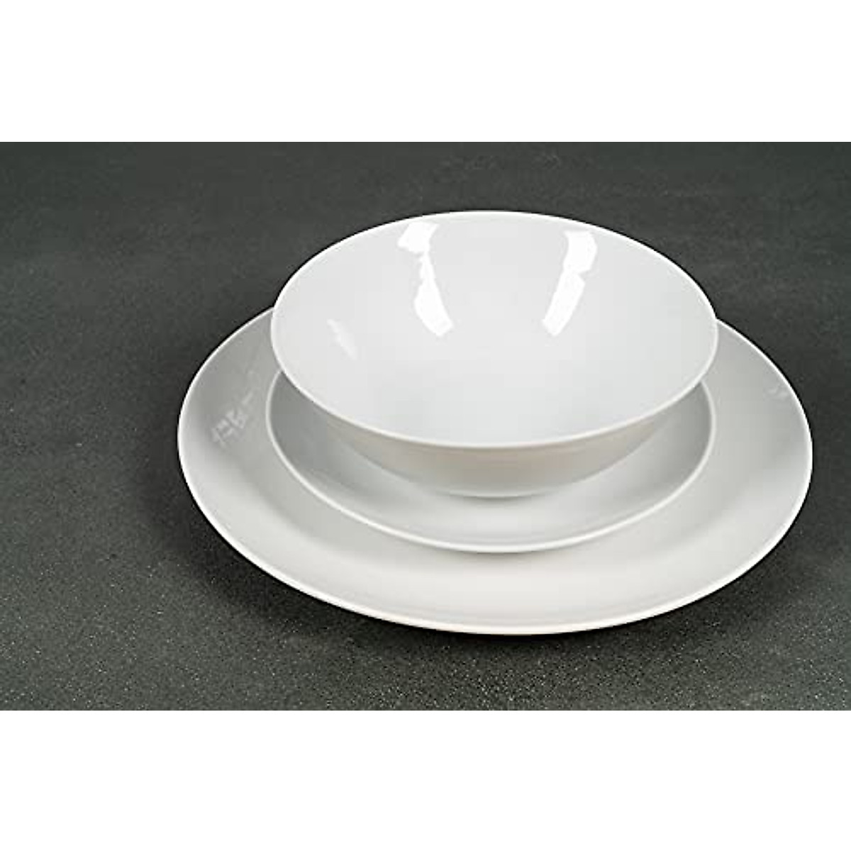 10 Strawberry Street Simply Coupe 16 Piece Dinnerware Set, White - SM-1600-CP-SW