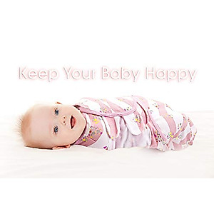 3-Pack Baby Swaddle Blanket Sleep Sacks, Newborn Swaddle Sack, Baby Swaddles 0-3 Months, Swaddles for Newborns, Baby Sleep Sack, Baby Swaddle Blanket Wrap, Pink Floral