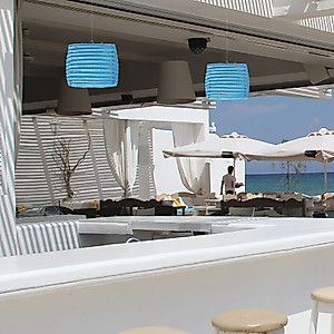 Beistle 2 Piece 8" Square Paper Lanterns, Turquoise