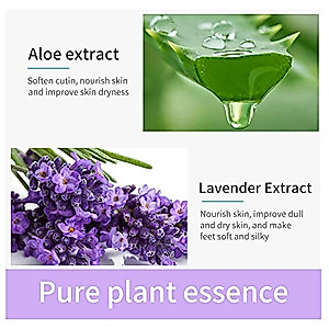 Vemofoper Hand and Foot Peel Mask Set with Lavender for Dry Cracked Skin, Hydrating & Moisturing Socks(4pack)+Gloves(2pack)