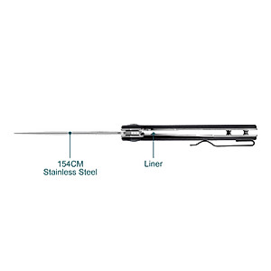 OKNIFE Freeze 2 EDC Knife with Carbon Fiber Overlay Handle Bundle with Freeze 2 Folding Pocket Knfie with Copper Handle