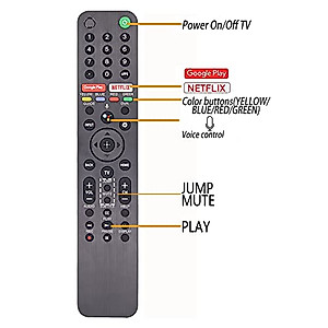 RMF-TX500U Replacement Voice Remote Control for All Sony TV Replacement Remote for All Sony LCD LED TV and Bravia XR 4/8K HDR Array LED TV with Voice Search