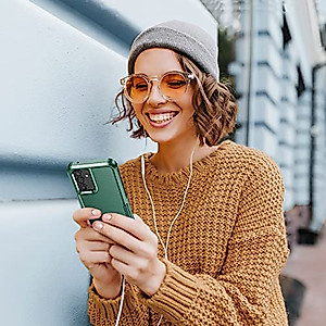 JXVM for Samsung Galaxy A54 5G Case: Shockproof Dual Layer Tough Phone Cover Protective with Tempered Glass Screen Protector Rugged - Military Grade Heavy Duty Protection, 6.4inch, 2023 (Dark Green)